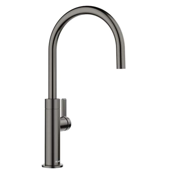 Blanco Culina II Single Handle Beverage Faucet in Satin Dark Steel ...