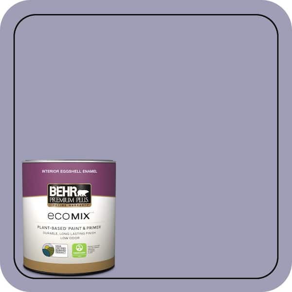 BEHR PREMIUM PLUS 1 qt. #630F-4 Wild Thistle Eggshell Enamel EcoMix ...