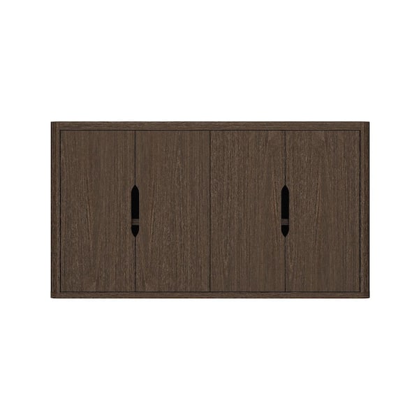 Manhattan Comfort Rivington Modern Walnut Composite Wood 60.1 in ...