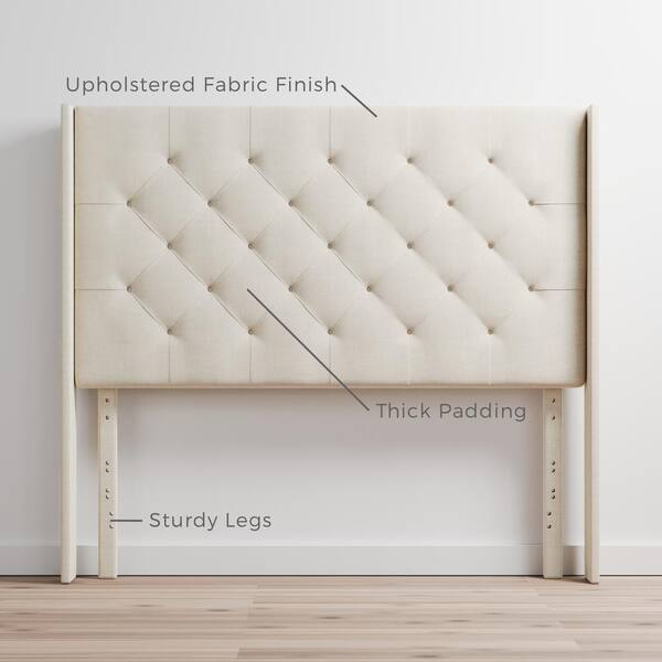 Brookside eva wingback upholstered headboard store