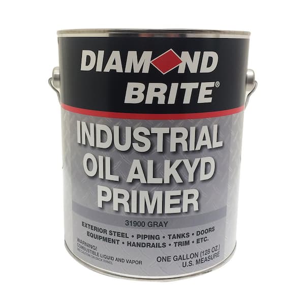 Diamond Brite Paint 1 gal. Gray Industrial Oil Alkyd Exterior Primer ...