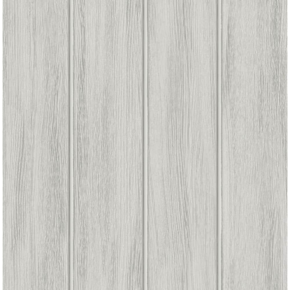 NextWall Weathered Grey Wood Panel Vinyl Peel and Stick Wallpaper Roll ...