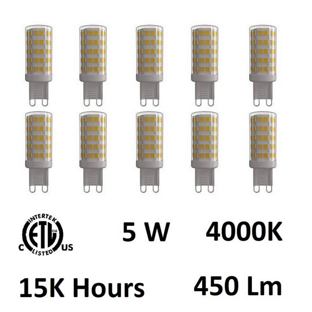 CWI Lighting 5 Watt G9 LED Bulb 4000K (Set of 10) G9K4000-5W-10 - The ...