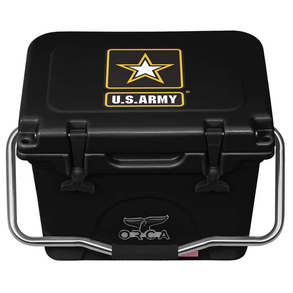 ORCA 20 qt. Hard Sided Cooler US Army in Black C020USARBK - The Home Depot