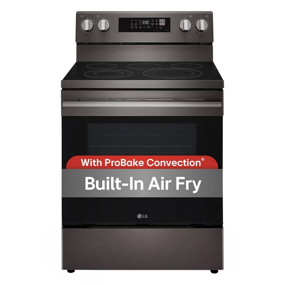 LG 30 in. 5 Element Slide-In Free Standing Range in Black Stainless ...