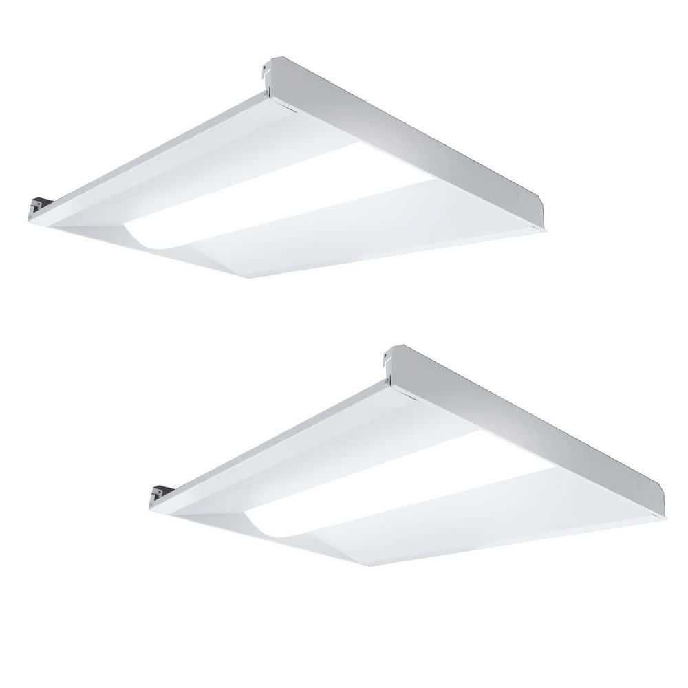 RUN BISON 2ft.x2ft White 100W Equivalent Dimmable 3500K-4000K-5000K ...