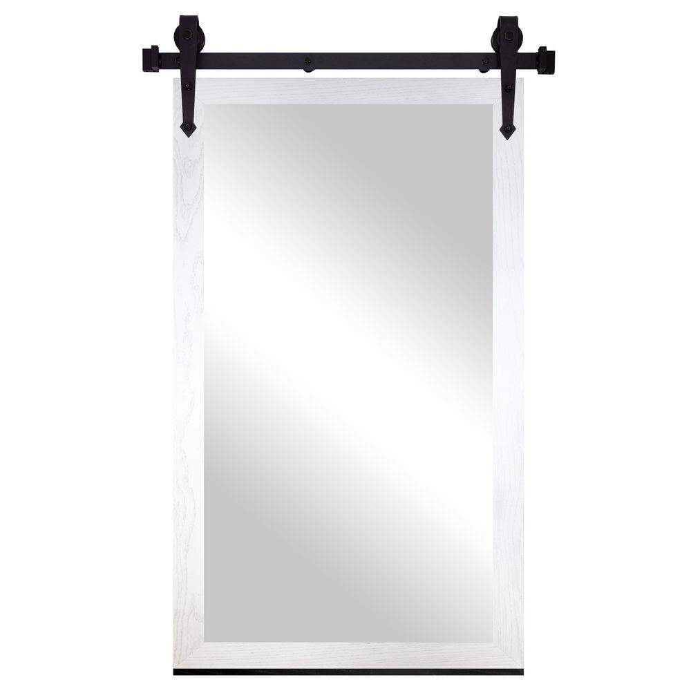 Rayne Mirrors (33 in. W x 50 in. H) White Oak Hardwood Mirror With ...