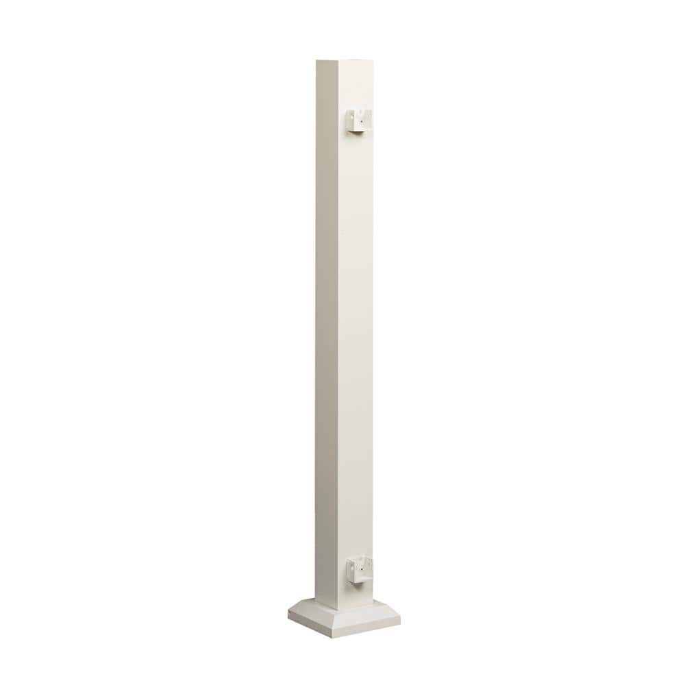 FORTRESS Al13 Home Railing 3-in x 39.5-in Aluminum Matte White Post ...
