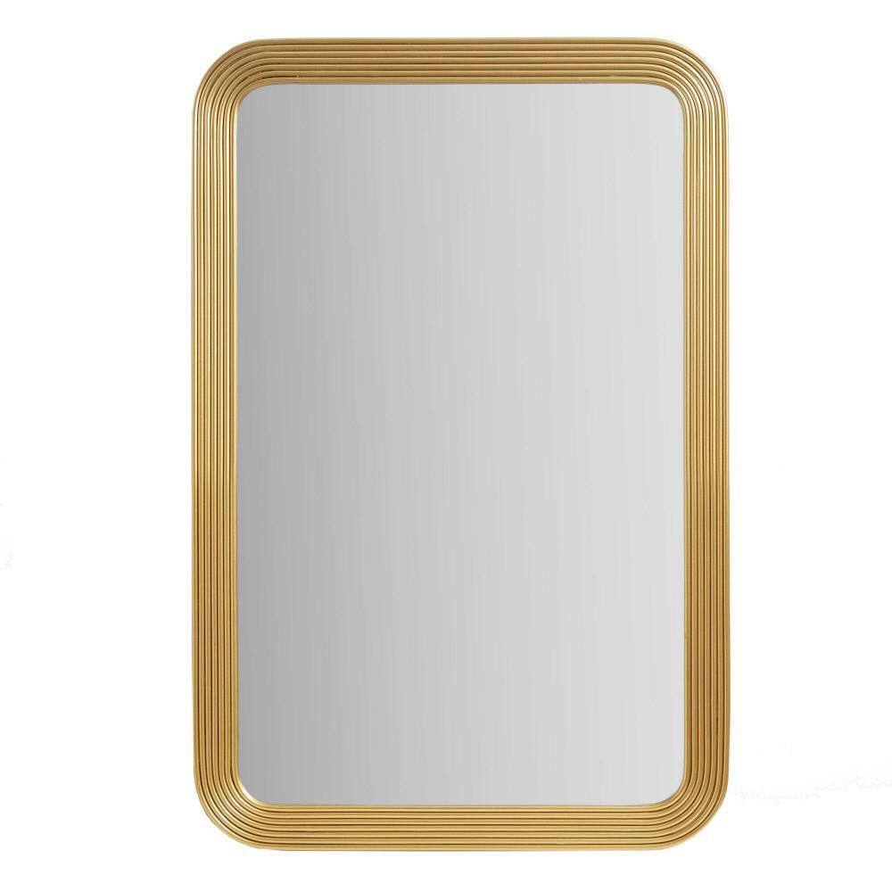 Miscool Avex Gold 23 in. W x 35 in. H Modern Rounded Rectangle Fluted ...