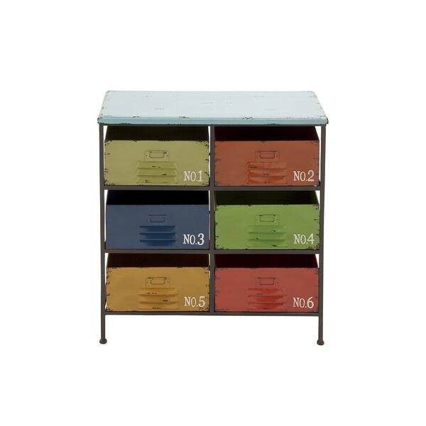 Litton Lane Metal Stationary Multi Colored Storage Unit 42510 - The ...
