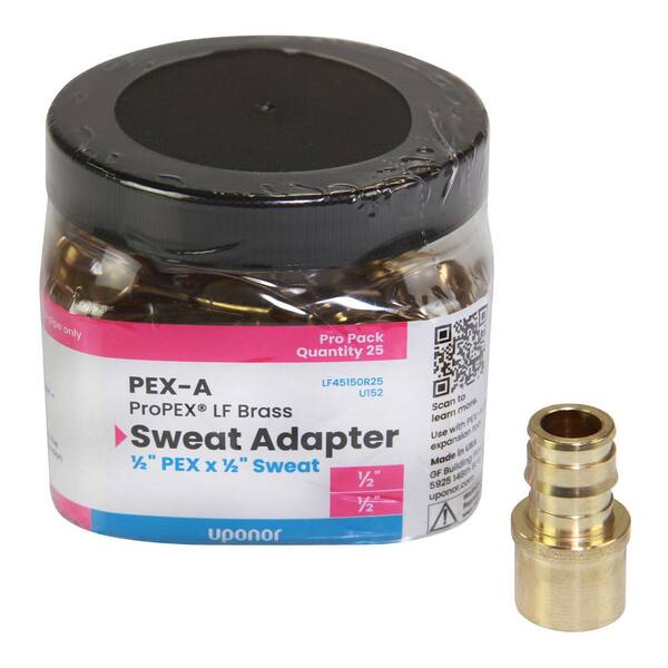 Uponor ProPEX 1/2 in. PEX-A Expansion Barb x 1/2 in. Copper Lead-Free ...