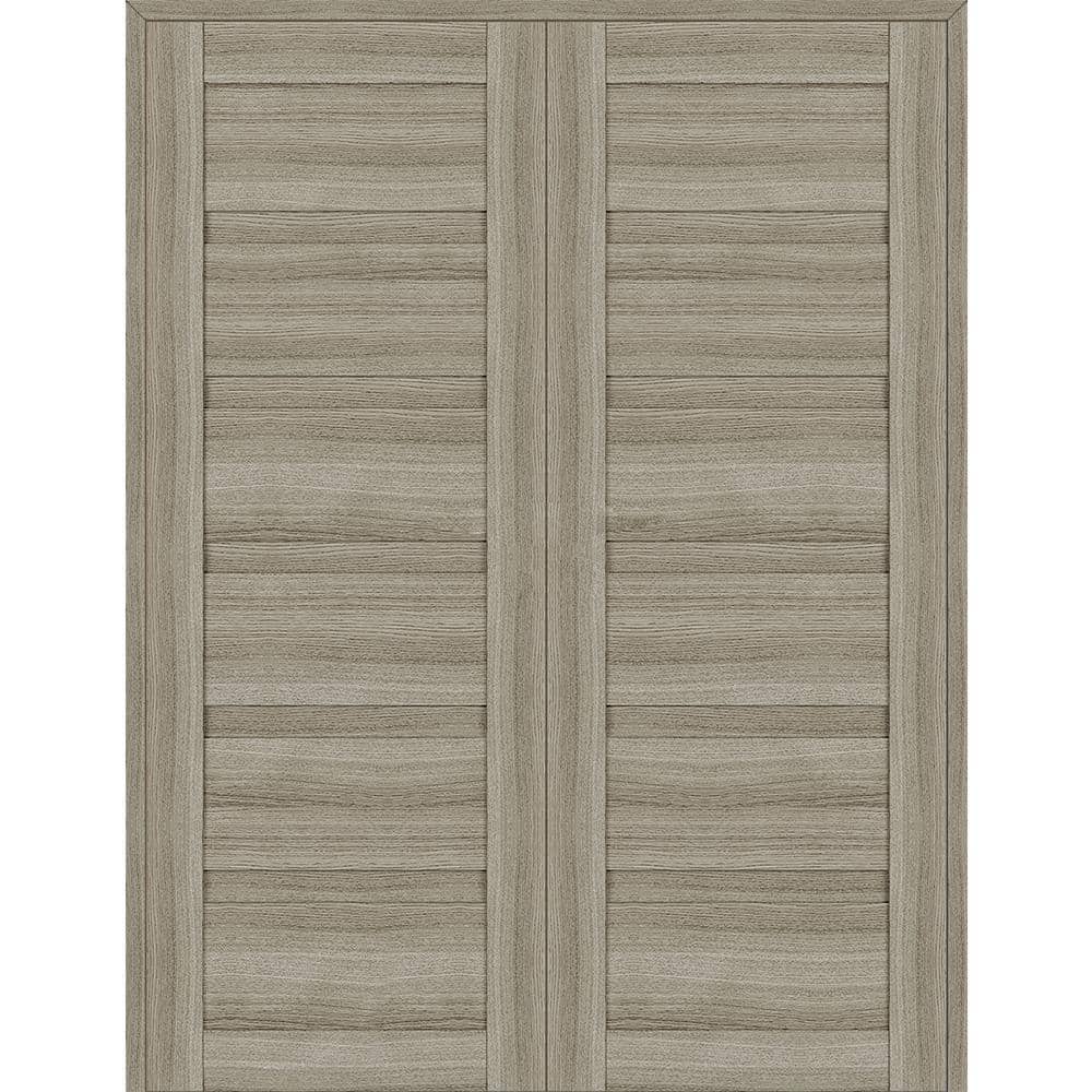 Belldinni Louver 56 in. x 95.25 in. Both Active Shambor Wood Composite ...