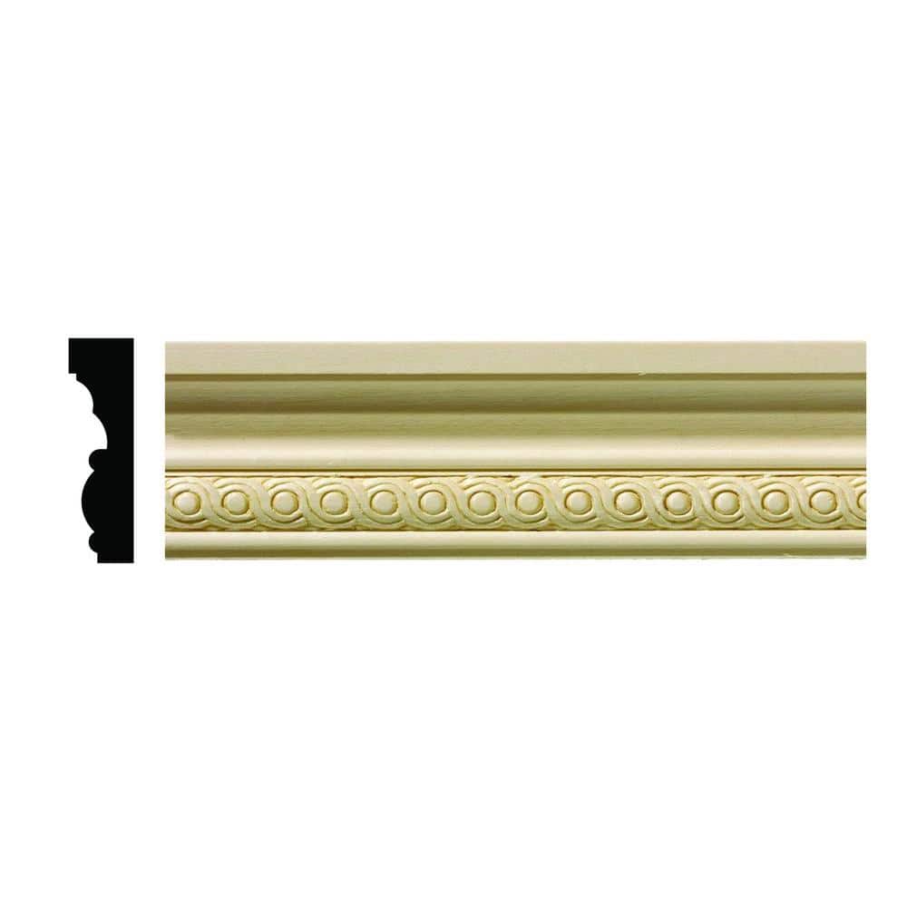 Ornamental Mouldings 1/2 in. x 1-3/4 in. x 96 in. Hardwood White ...