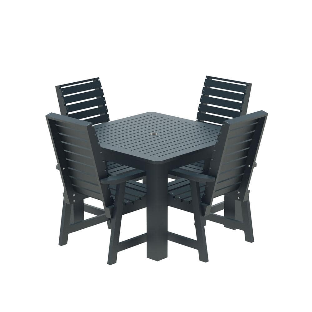 Highwood Glennville 5-Pieces Square Recycled Plastic Outdoor Dining Set ...