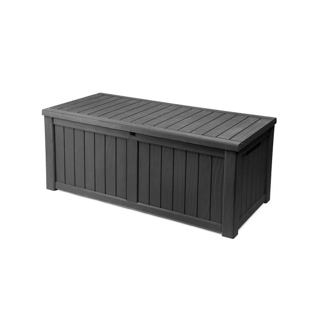 120 Gal. Dark Grey Resin Deck Box Z09CGV39FB - The Home Depot