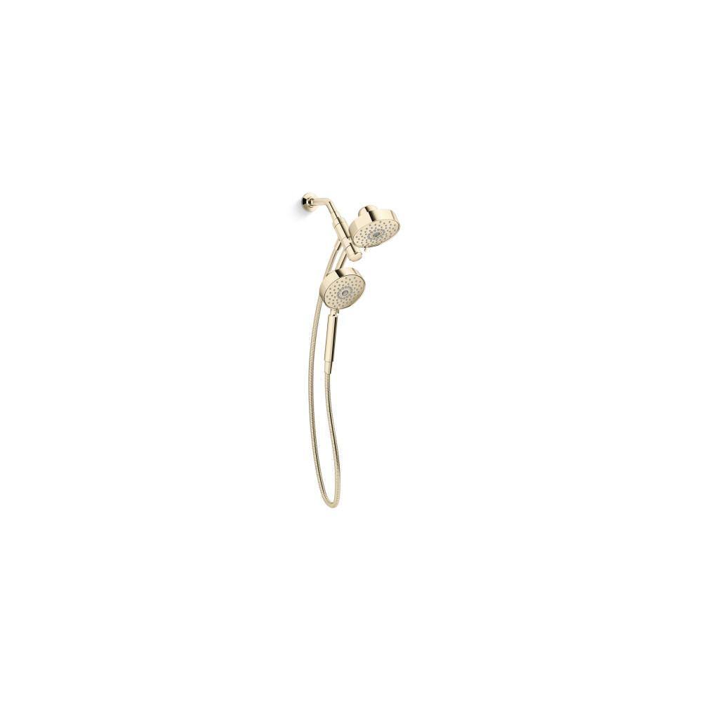 KOHLER Purist 2-in.-1 3-Spray Patterns 2.5 GPM 6 in. Wall Mount Dual ...