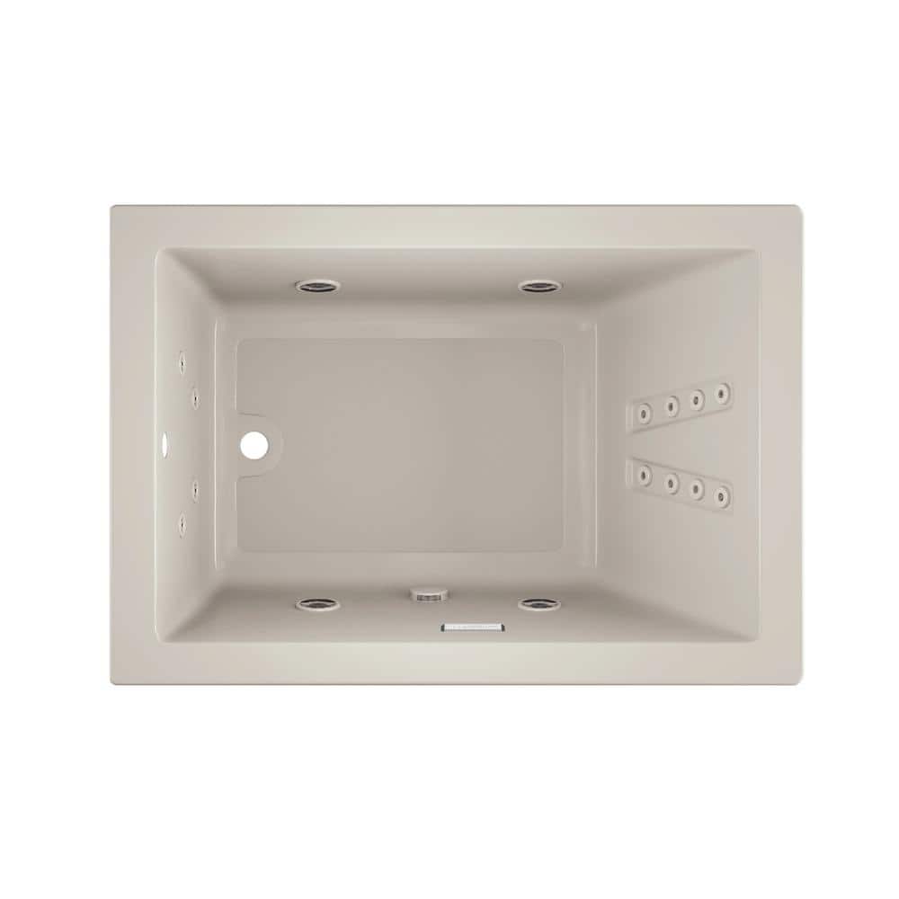 JACUZZI SOLNA 60 in. x 42 in. Rectangular Whirlpool Bathtub with Left ...