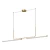 KUZCO Vesper 73 in. 1 Light 43-Watt Brushed Gold Integrated LED Pendant Light LP73073-BG - The ...