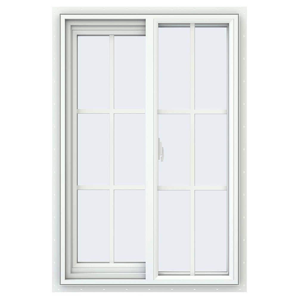 JELD-WEN 23.5 in. x 35.5 in. V-2500 Series White Vinyl Left-Handed ...