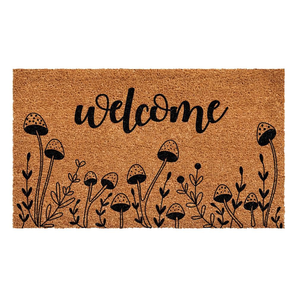 Calloway Mills 24 in. x 36 in. Mushroom Welcome Doormat 112262436 - The ...