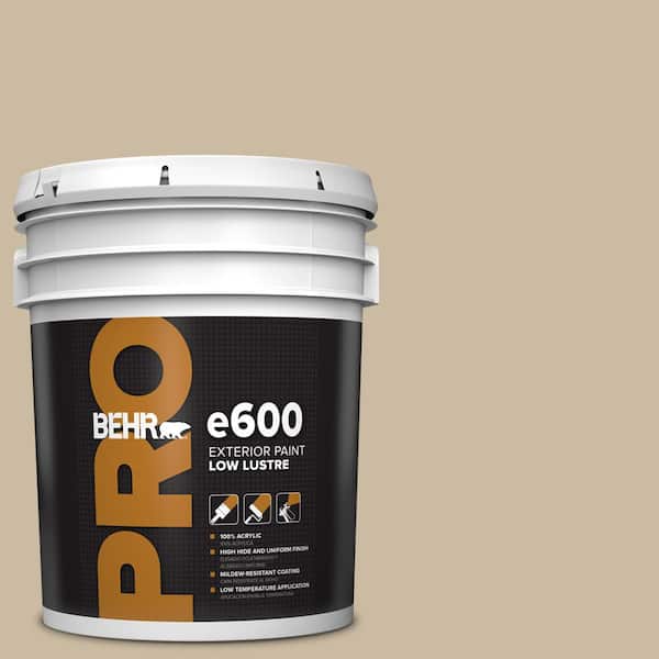 BEHR PRO 5 gal. #MQ2-26 Windsor Tan Low Luster Exterior Paint PR62005 ...