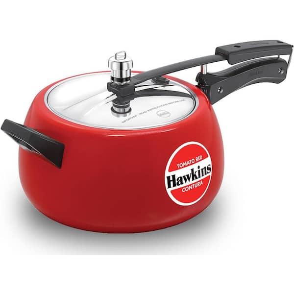 HAWKINS 5.3 Qt. Ceramic Coated Stove Top Pressure Cooker, Red CTR50 ...