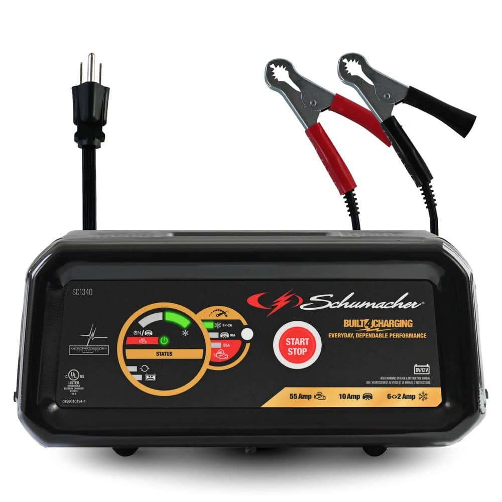 Schumacher Electric 6A Car Battery Charger and Maintainer, 55A Engine ...