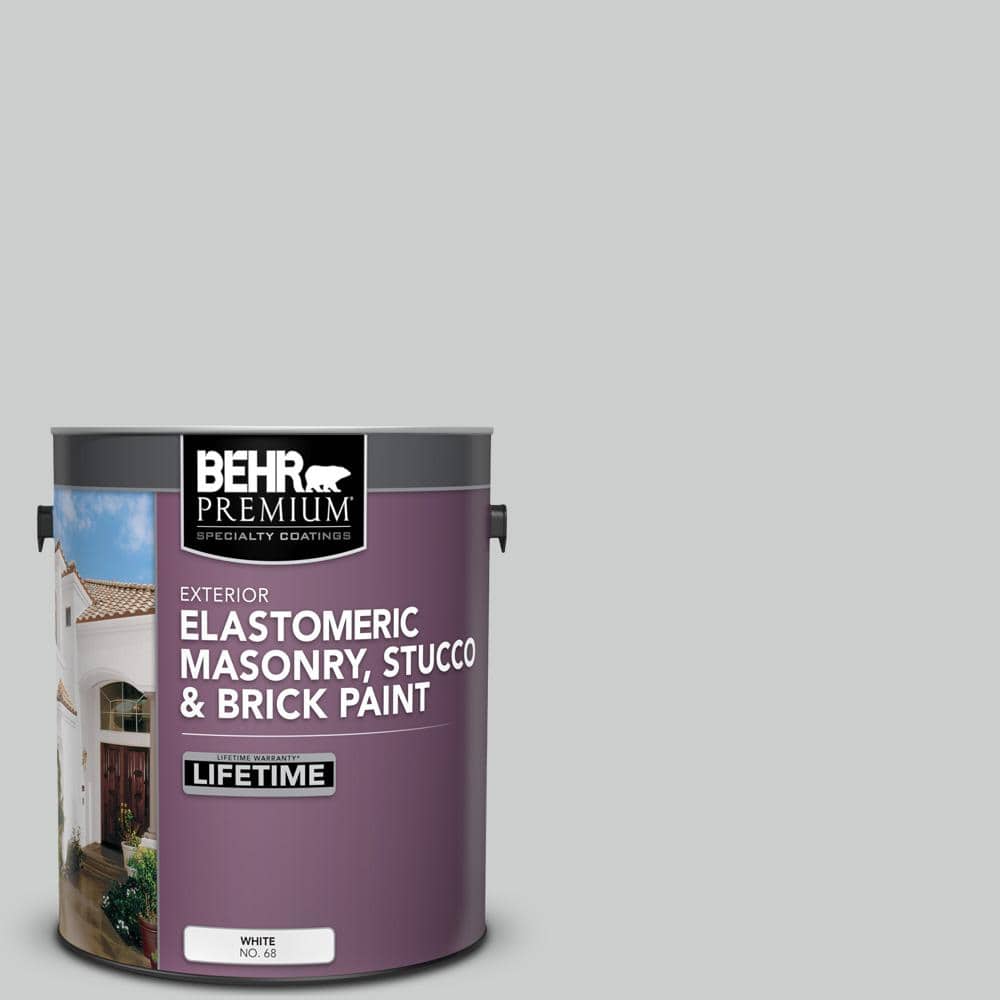 BEHR PREMIUM 1 gal. #N460-2 Planetary Silver Elastomeric Masonry ...
