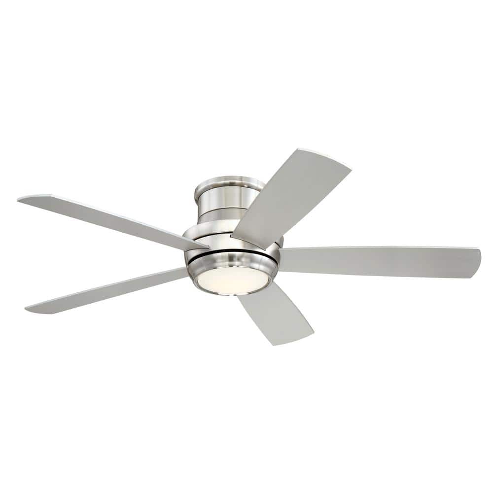 CRAFTMADE Tempo Hugger 52 in. Indoor Flushmount Brushed Polished Nickel ...