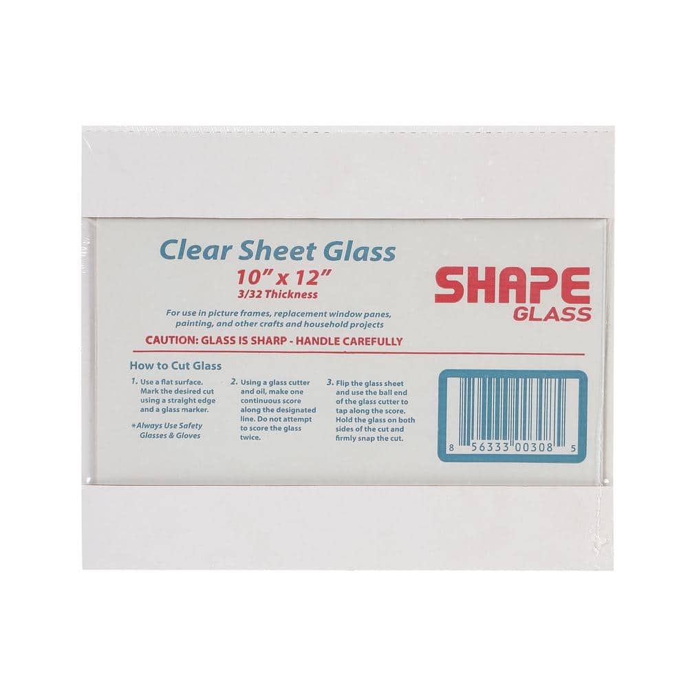 Gardner Glass Products 10 in. x 12 in. x 3/32 in. Clear Glass 21012 ...