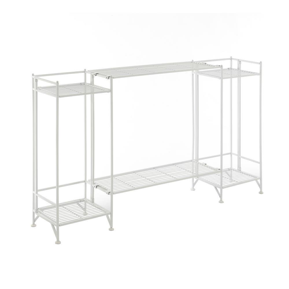 Convenience Concepts Xtra Storage 2 Tier Folding White Metal Household ...