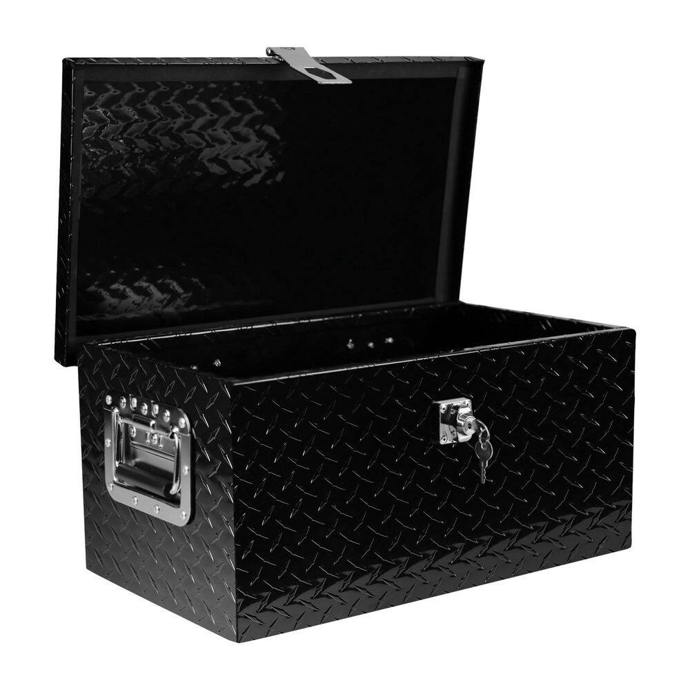 Damodpoy 11.81 in. W Black Aluminium Portable Hand Tool Long Box ...