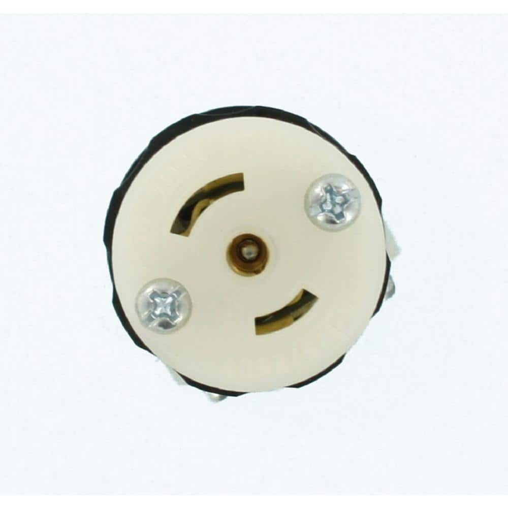 Leviton 15 Amp 125/250-Volt Locking Connector Non-Grounding MiniLock ...