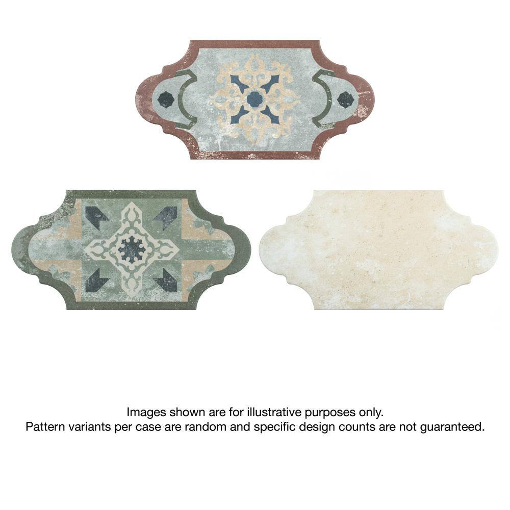 Buy Corinto Provenzal Colors Mix 6-1/4 in. x 12-3/4 in. Porcelain Floor ...