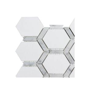 MSI Take Home Tile Sample-Elegante White Pinwheel 4 in. x 4 in. x 8 mm ...