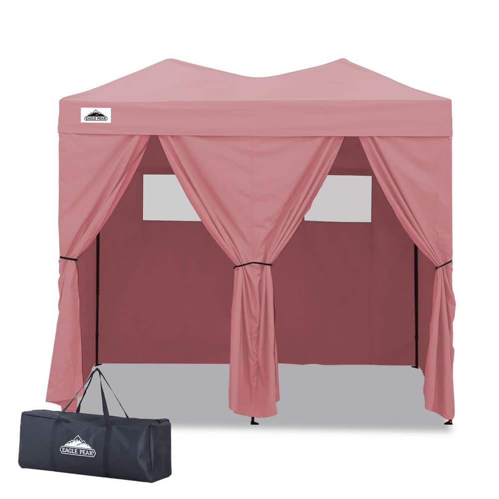 EAGLE PEAK 8 ft. x 4 ft. Pink Flex Double Room Pop Up Changing-Room ...
