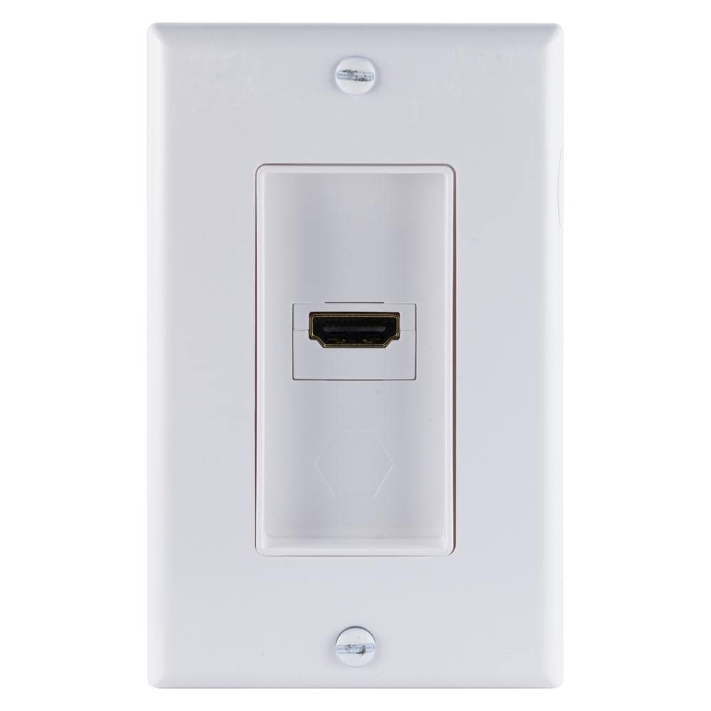 GE White 1-Gang 1-Duplex/1-Blank Wall Plate (1-Pack) 35291 - The Home Depot