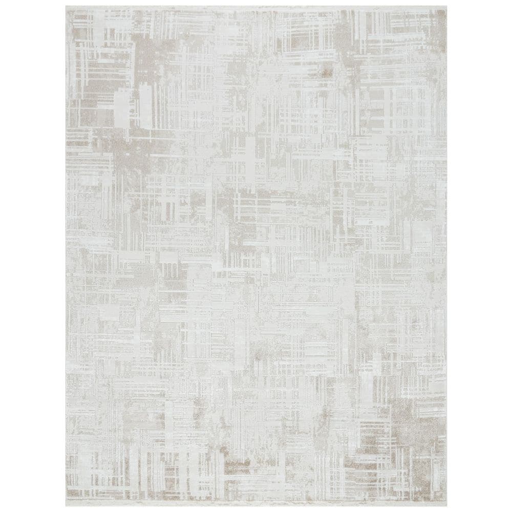 SAFAVIEH Emerald 8 ft. x 10 ft. Ivory/Beige Distressed Area Rug EMR582A ...