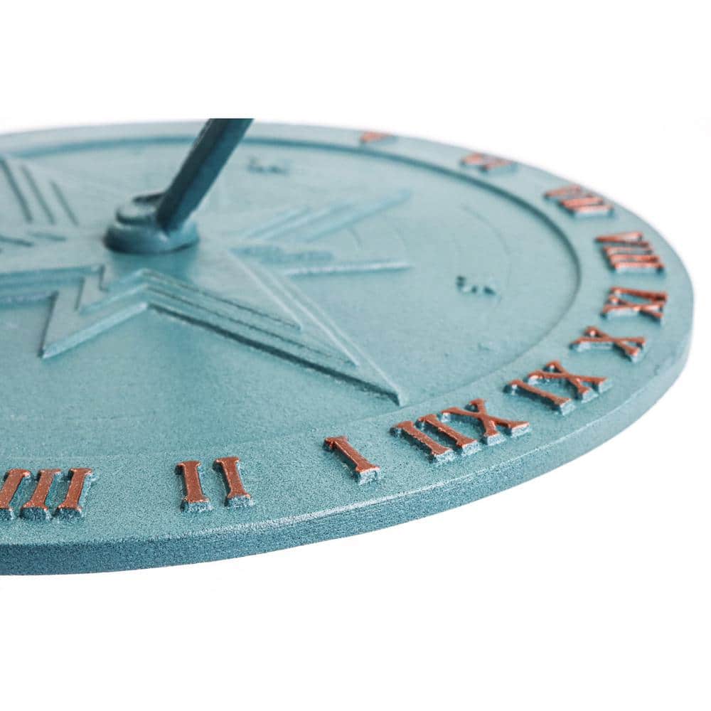 Montague Metal Products Cast Metal Roman Sundial - Verdigris SD-4-VG ...