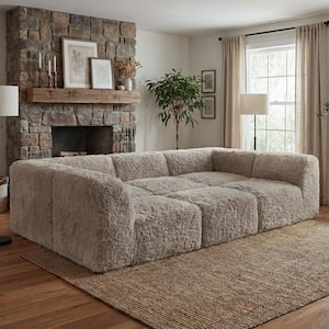 Furniture of America Getty 107 in. Black Solid Faux Fur Fabric King ...