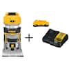 DEWALT 20V MAX XR Cordless Brushless Compact Router, (1) 20V MAX ...