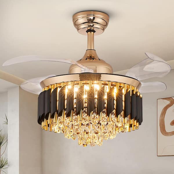 Pacific Core 36 in. Smart Indoor Retractable Blades Ceiling Fan with ...