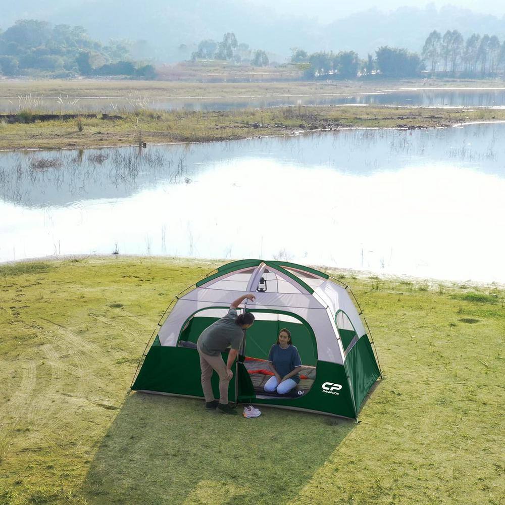 Runesay Dark Green 6-Person-Camping Tents Waterproof Windproof Family ...