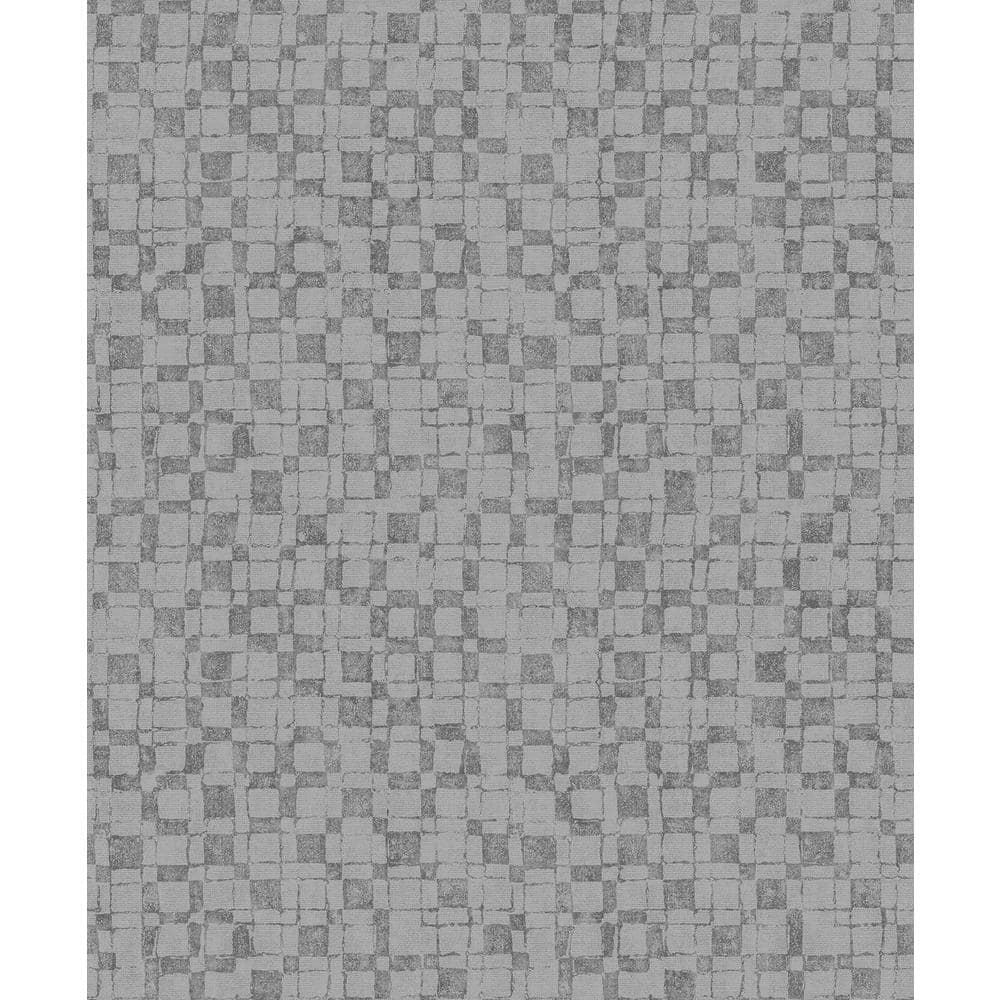 A-Street Prints Sarni Silver Grid Wallpaper 2976-86531 - The Home Depot