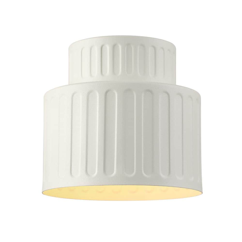 Globe Electric 1-Light Ceramic Effect 8 in. Flush Mount Ceiling Light ...