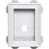 Builders Edge 5.5 in. x 8.625 in. #001 White Wrap Around Mounting Block ...