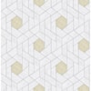 SCOTT LIVING Granada Silver Geometric Silver Wallpaper Sample 2964 ...