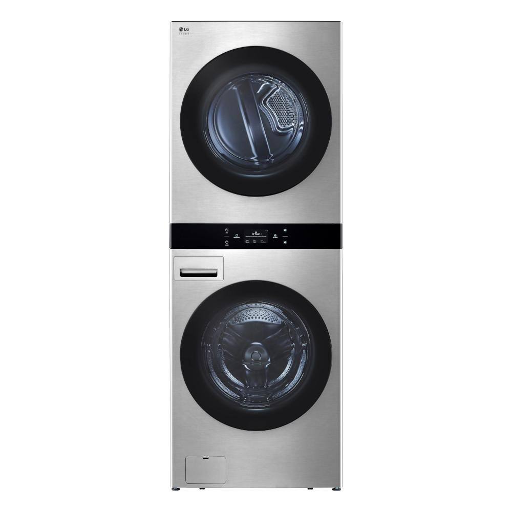 LG STUDIO WashTower Stacked SMART Laundry Center in Noble Steel 5.0 Cu ...