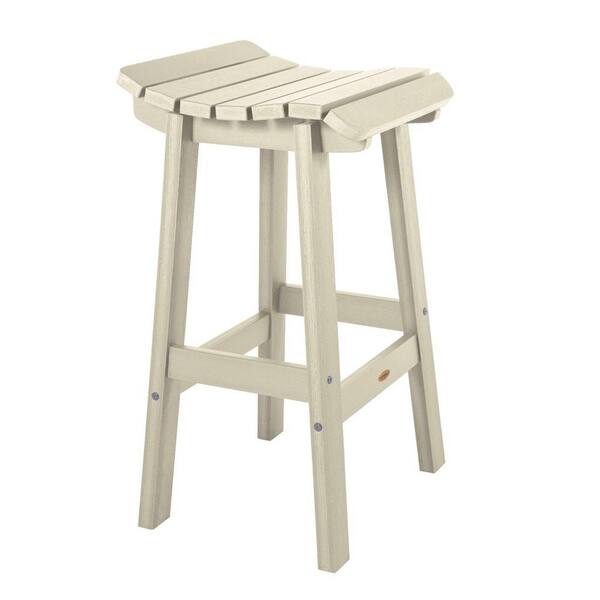 Highwood Summit Square Whitewash Recycled Plastic Bar Height Outdoor ...