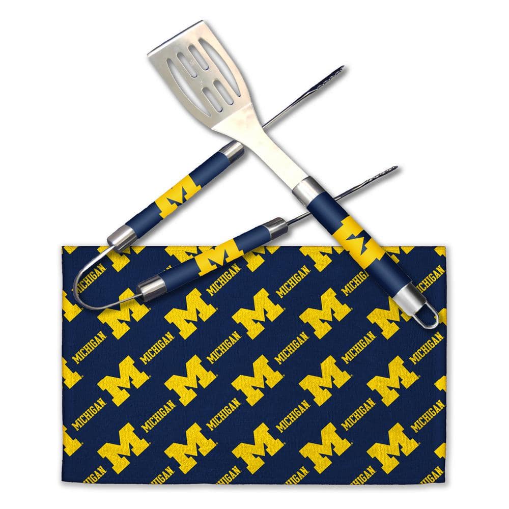 THE NORTHWEST GROUP NCAA Michigan Stainless Steel BBQ Grilling Utensil ...